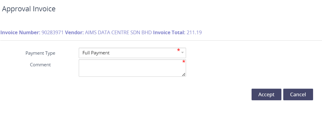 How do I approve an invoice?
