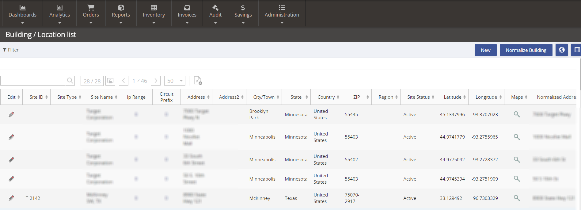 Administration - Locations