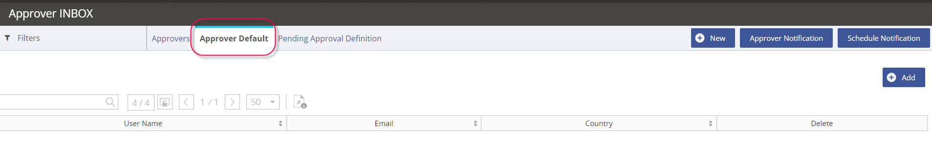 Approvals - Creating a default approver Approvals - Creating a default approver